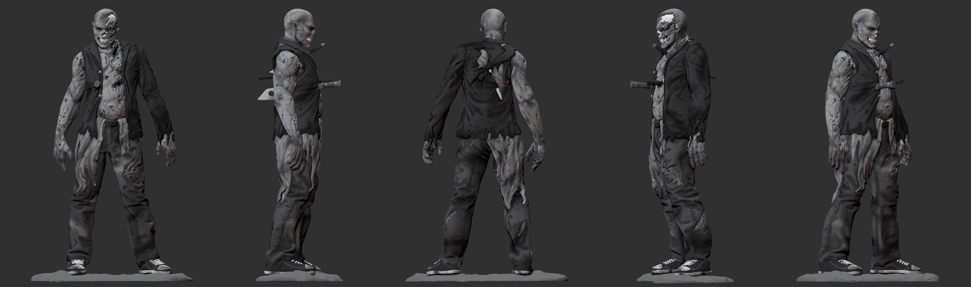 Xander Smith - Zombie 3D Print Sculptures