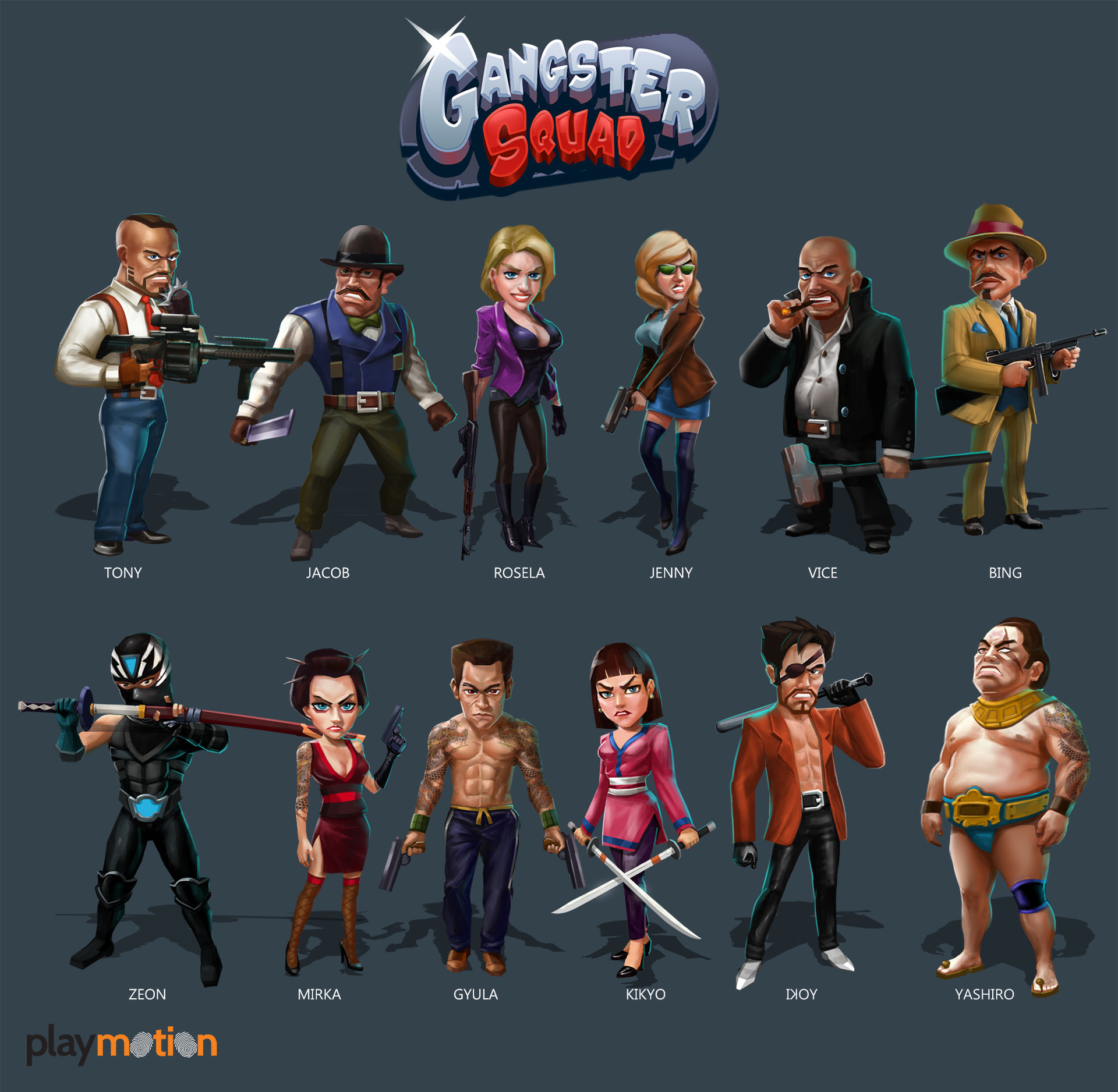 ArtStation - Gangster Squad game app - character concept art