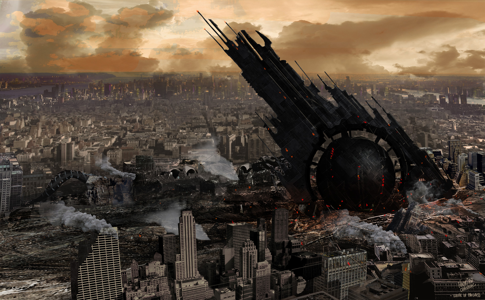 Fallen Steel by Hadrien Channac : r/ImaginaryDerelicts