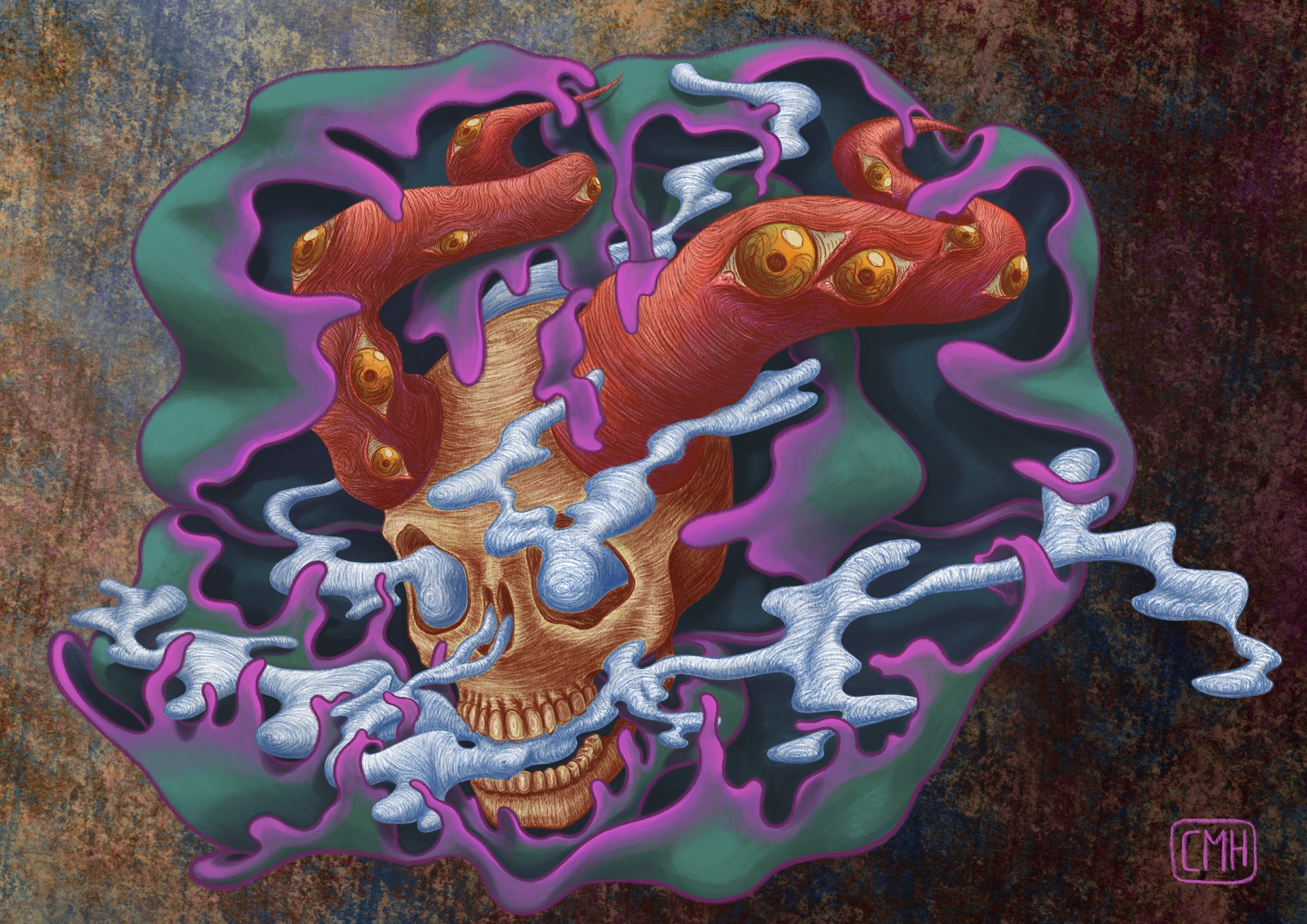 ArtStation - Floating Skull.