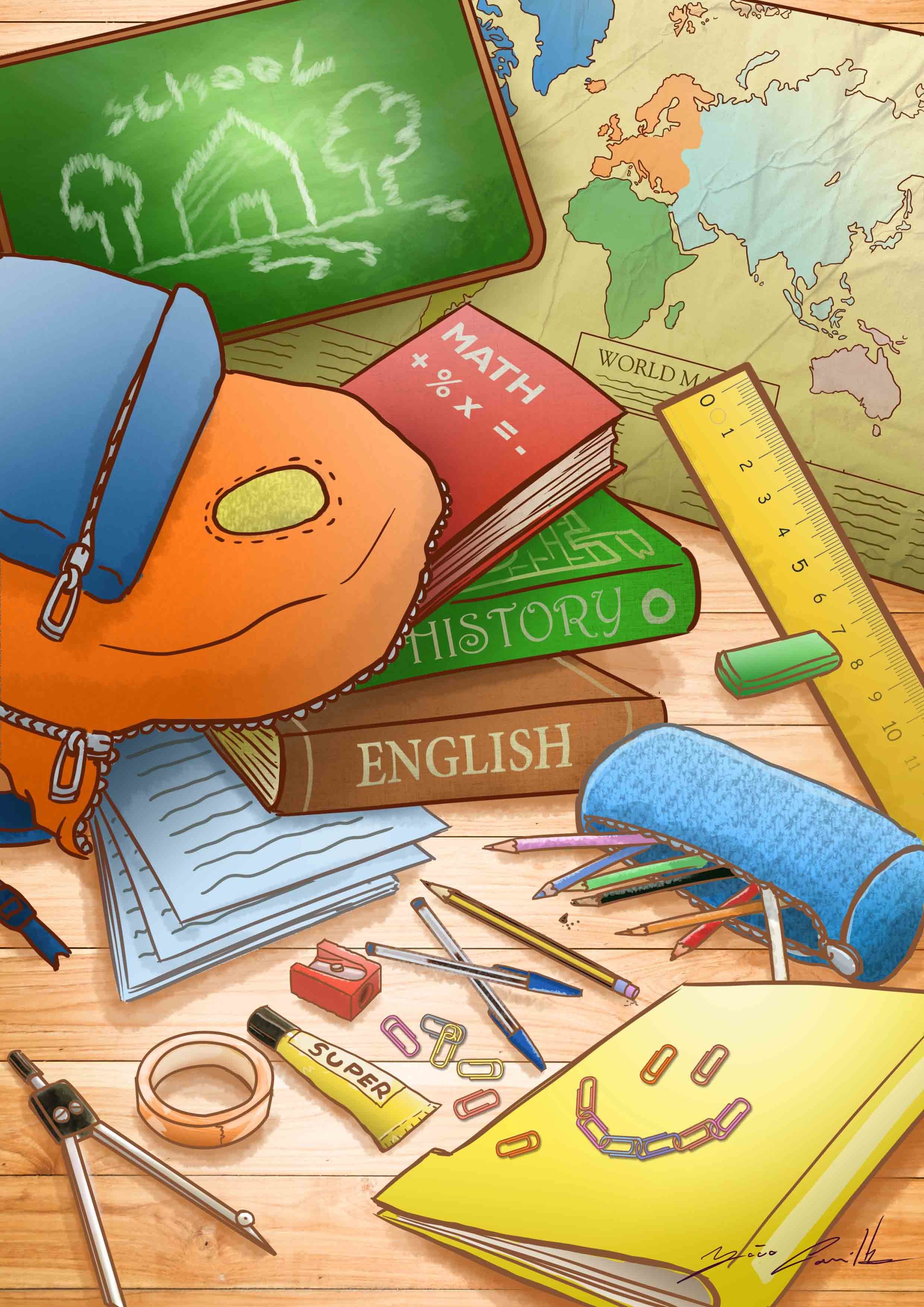 ArtStation - SCHOOL BOOK ILLUSTRATIONS