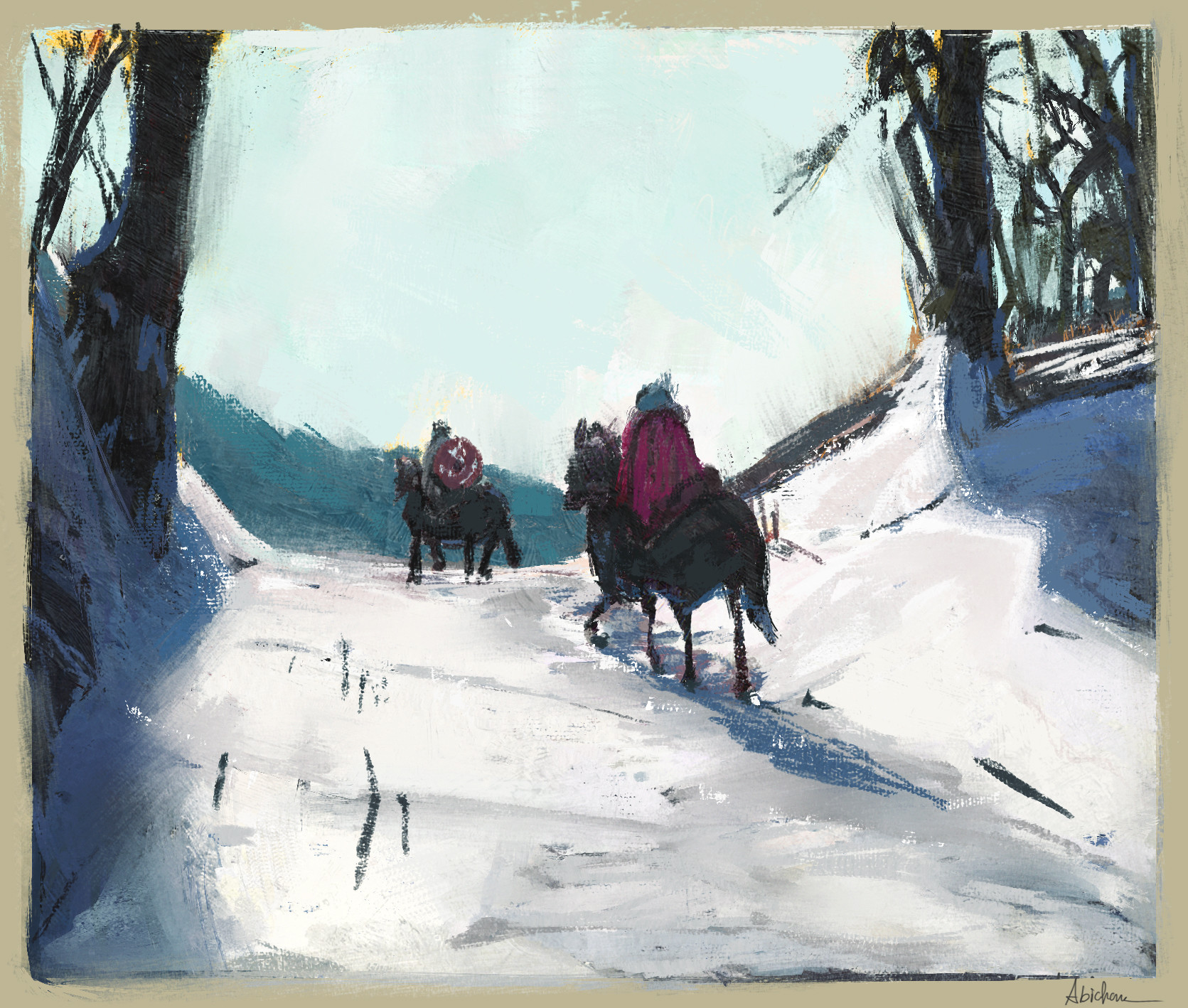 ArtStation - Snow path study