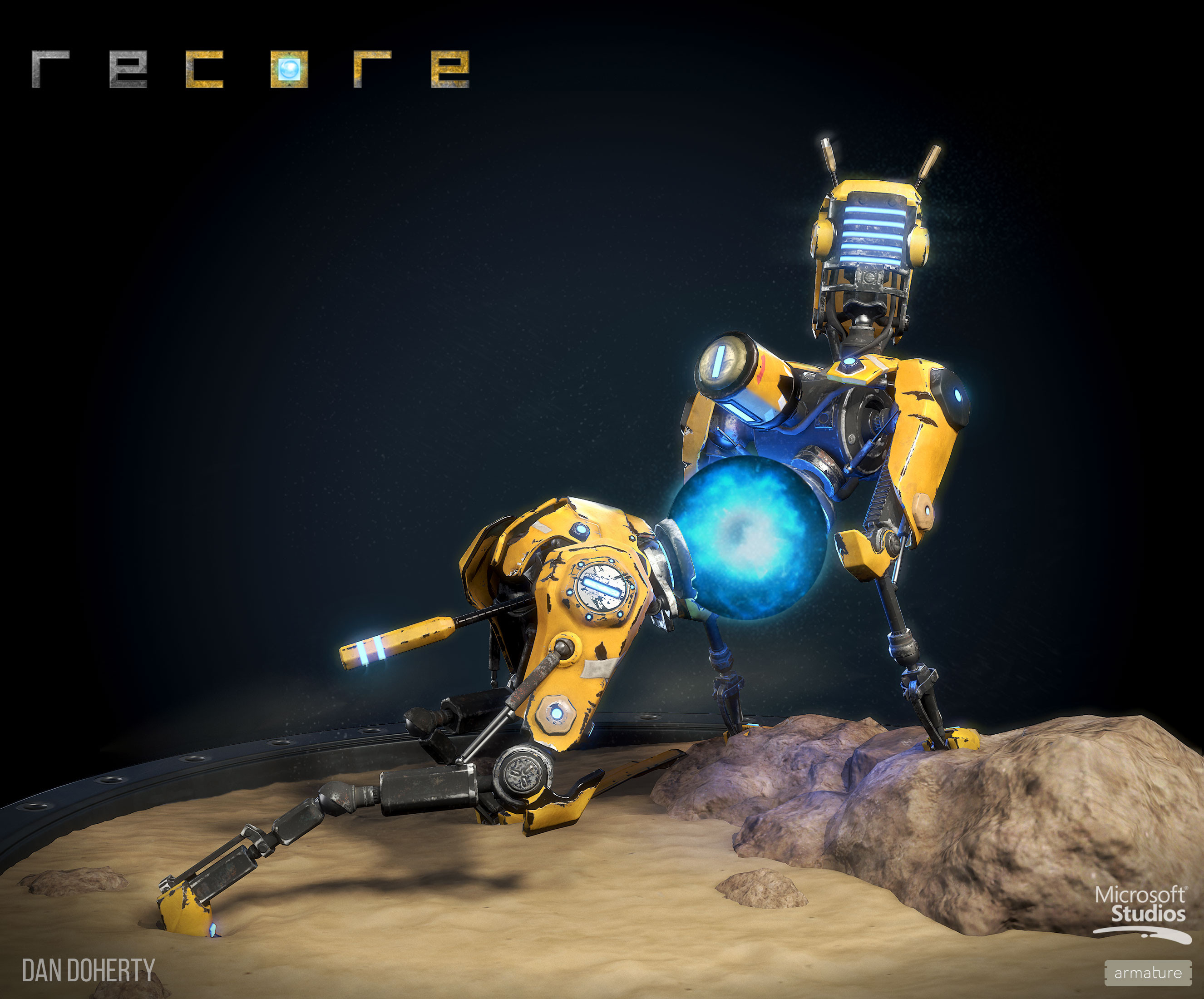 Dan Doherty Portfolio Senior Artist - ReCore - Mack - Yellow BareBones ...