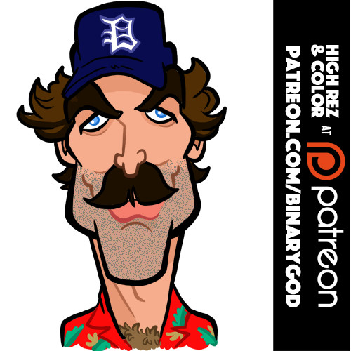 Caricatures by Steve - Tom Selleck (as Magnum P.I.)