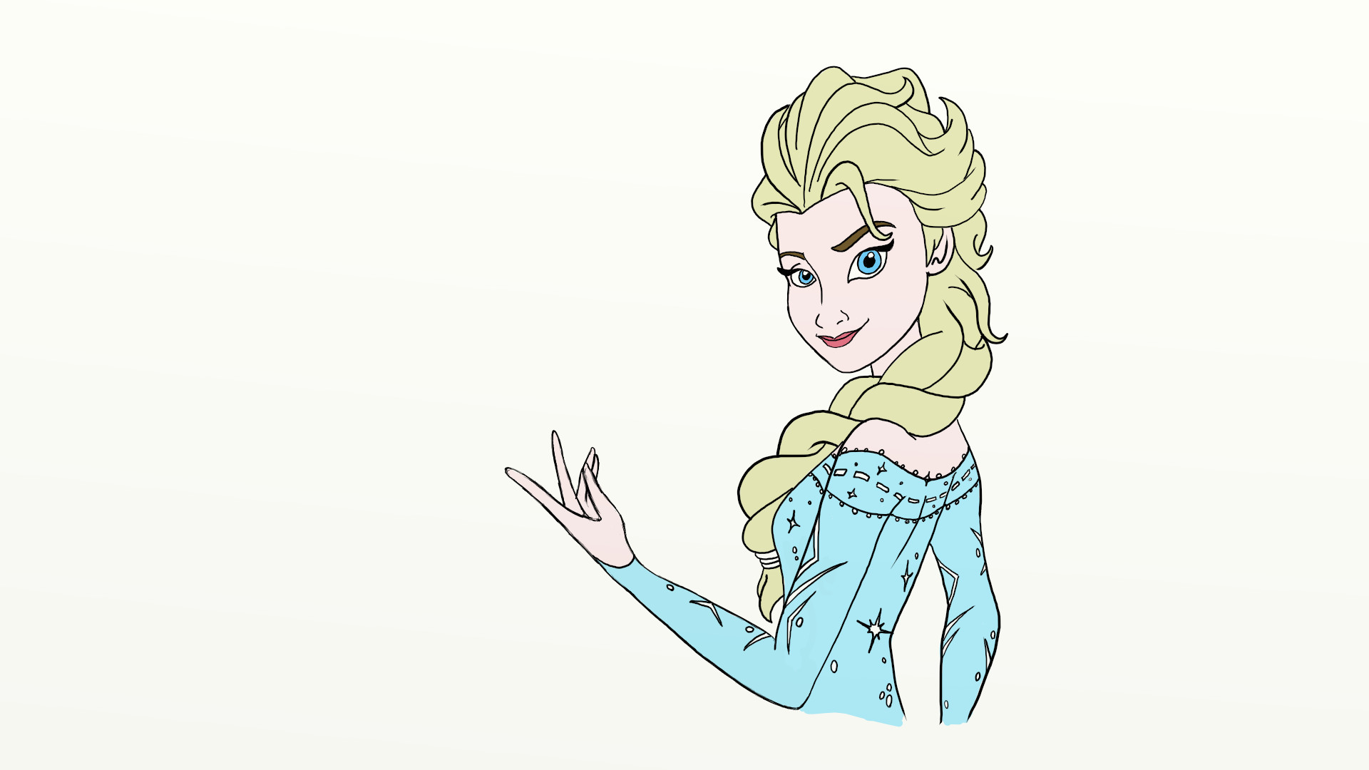 how to draw elsa cartoon