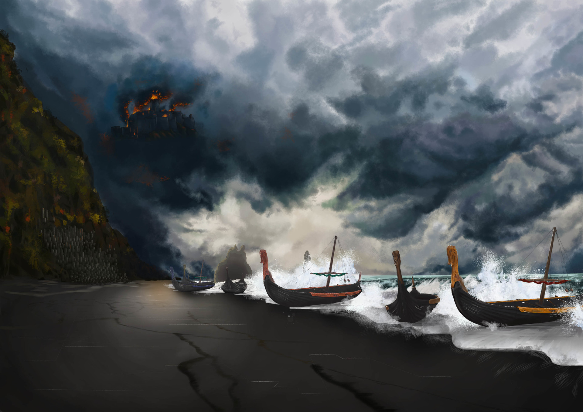 ArtStation - A Viking Raid