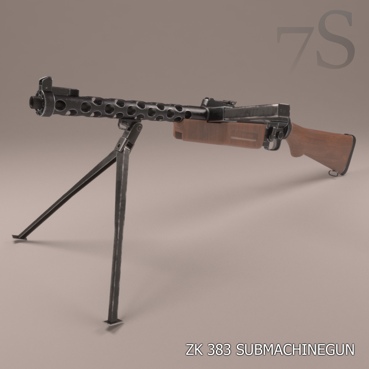 ArtStation - ZK-383 Submachine gun
