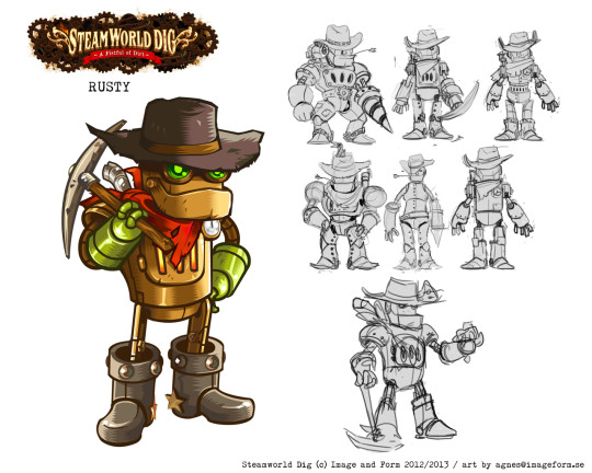 ArtStation - SteamWorld Dig - Characters