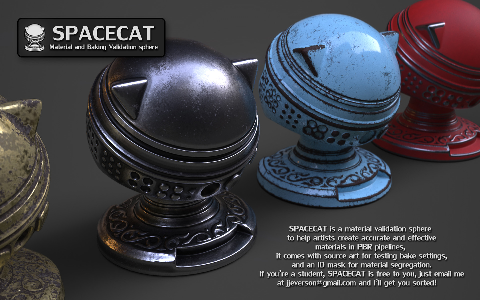 ArtStation - SpaceCat Material and baking validation sphere