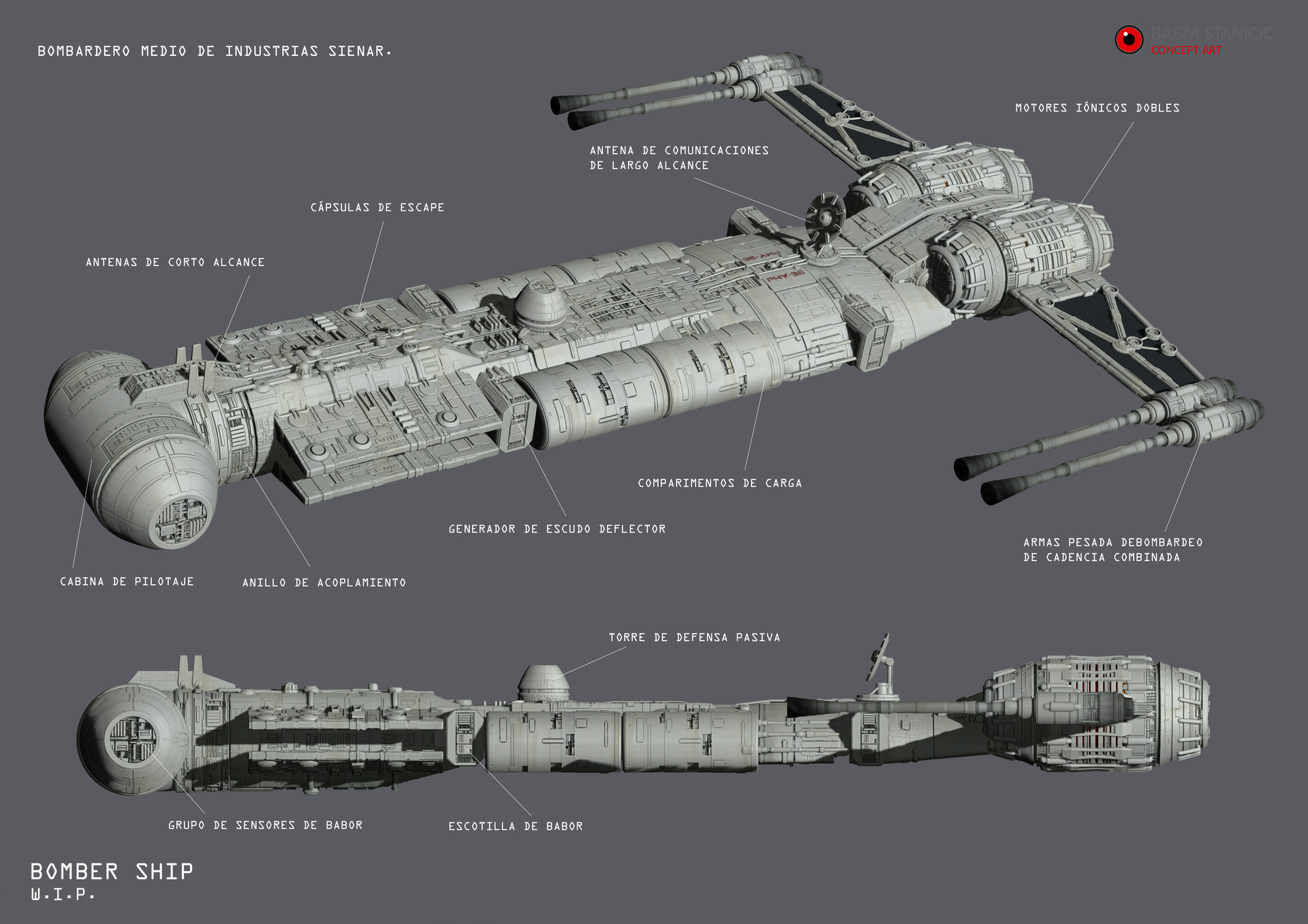ArtStation - SIENAR BOMBER SHIP.