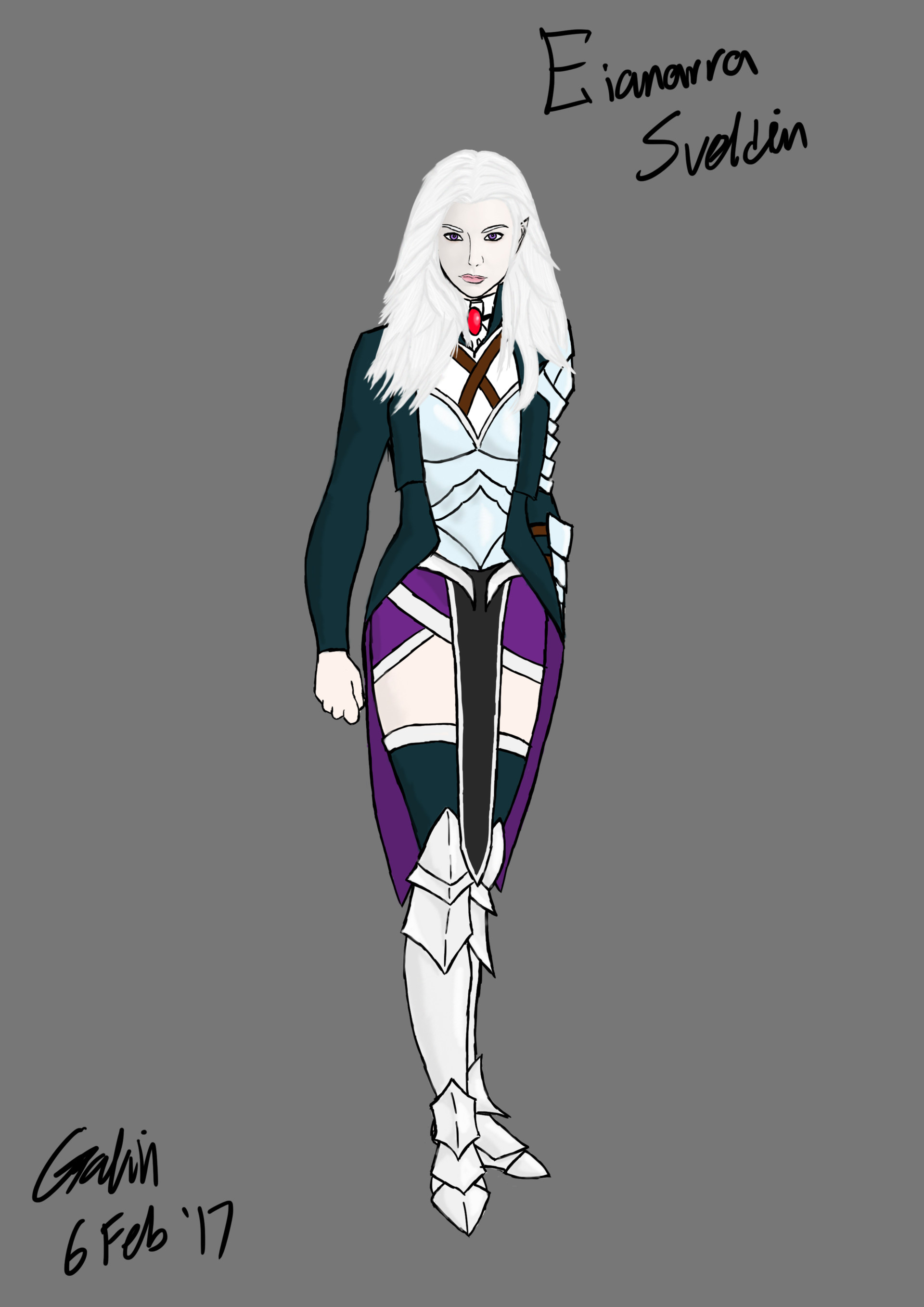 ArtStation - Eianarra Sveldin, Half-Elf Kensai