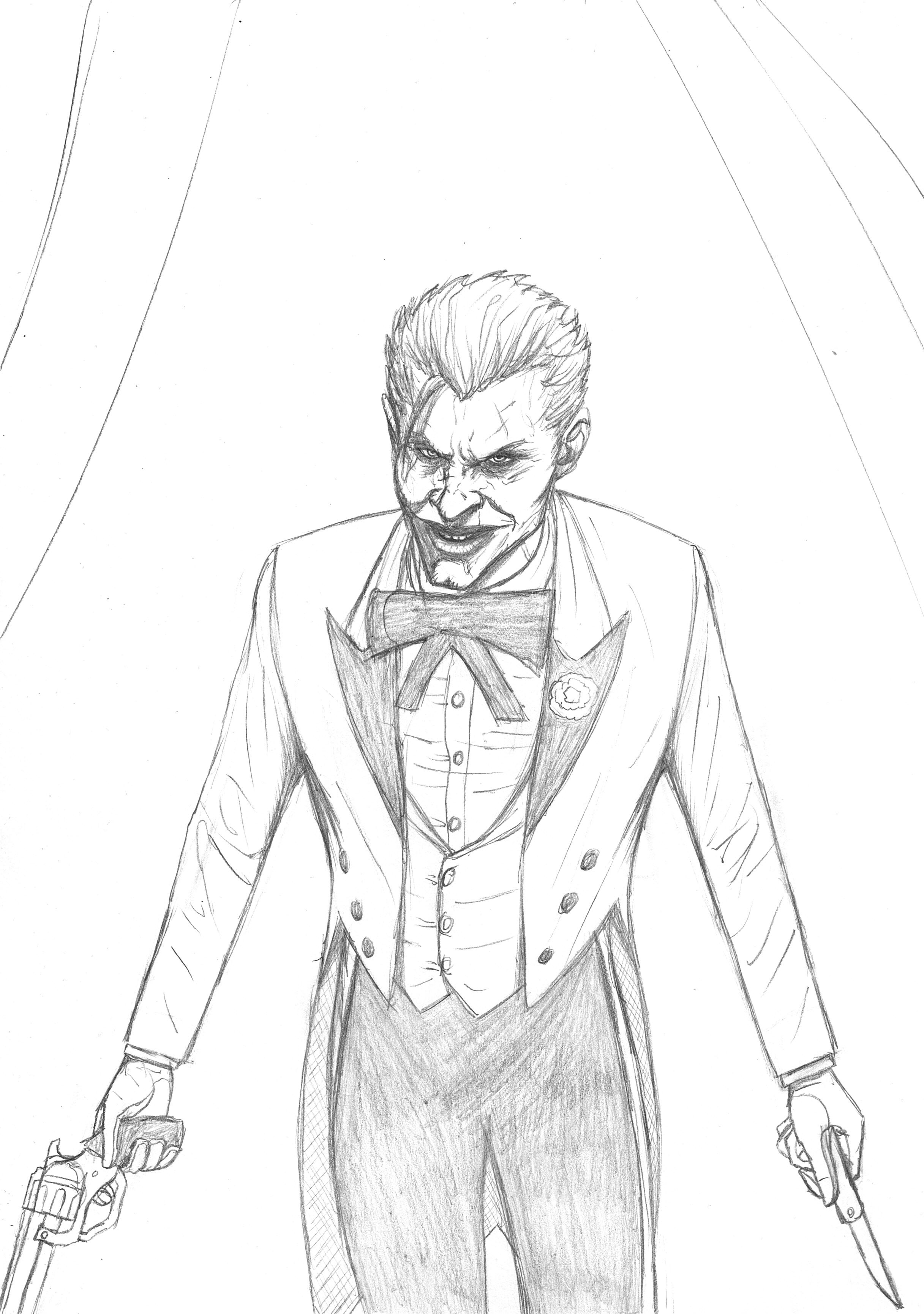 how to draw joker in circus