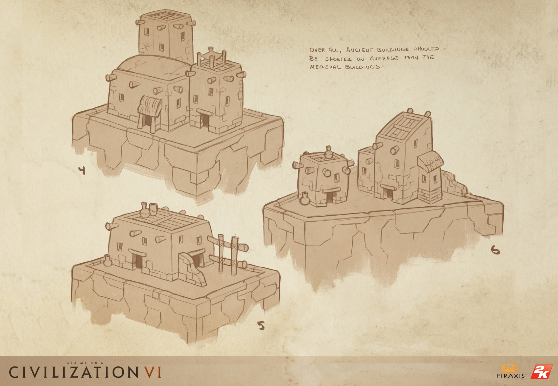 Kat Nicole Berkley - Civilization VI Architectural Sketches