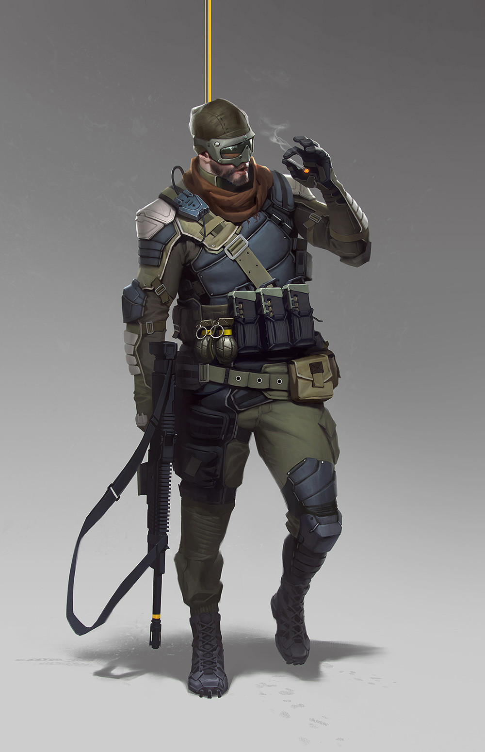 ArtStation - soldier with assault rifle
