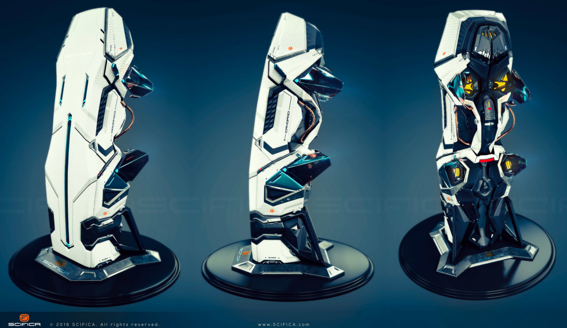 ArtStation - Scifi Cryopod 3D Model fro video game