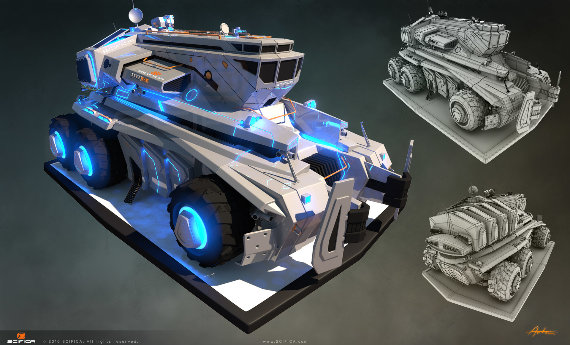 Anton Cermak - Scifi Missile Launcher and APC Vehicle