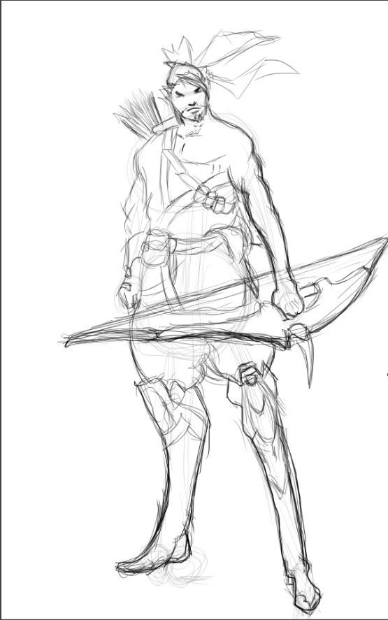 how to draw hanzo from overwatch easy