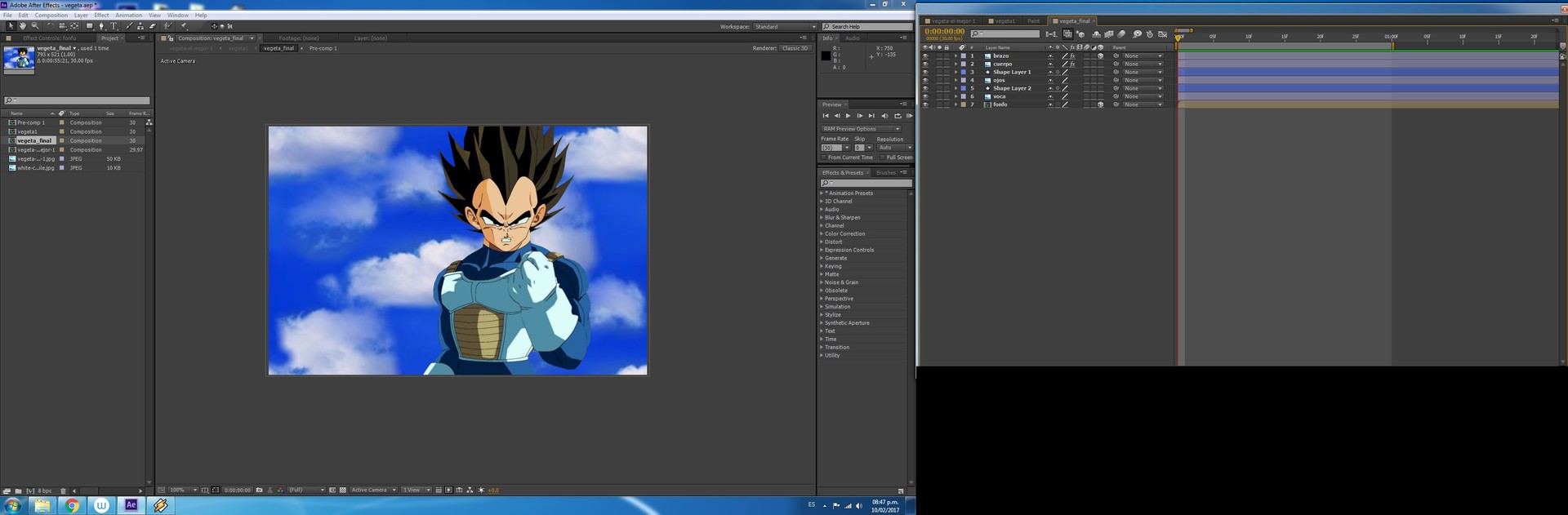 ArtStation - puppet vegeta after effects