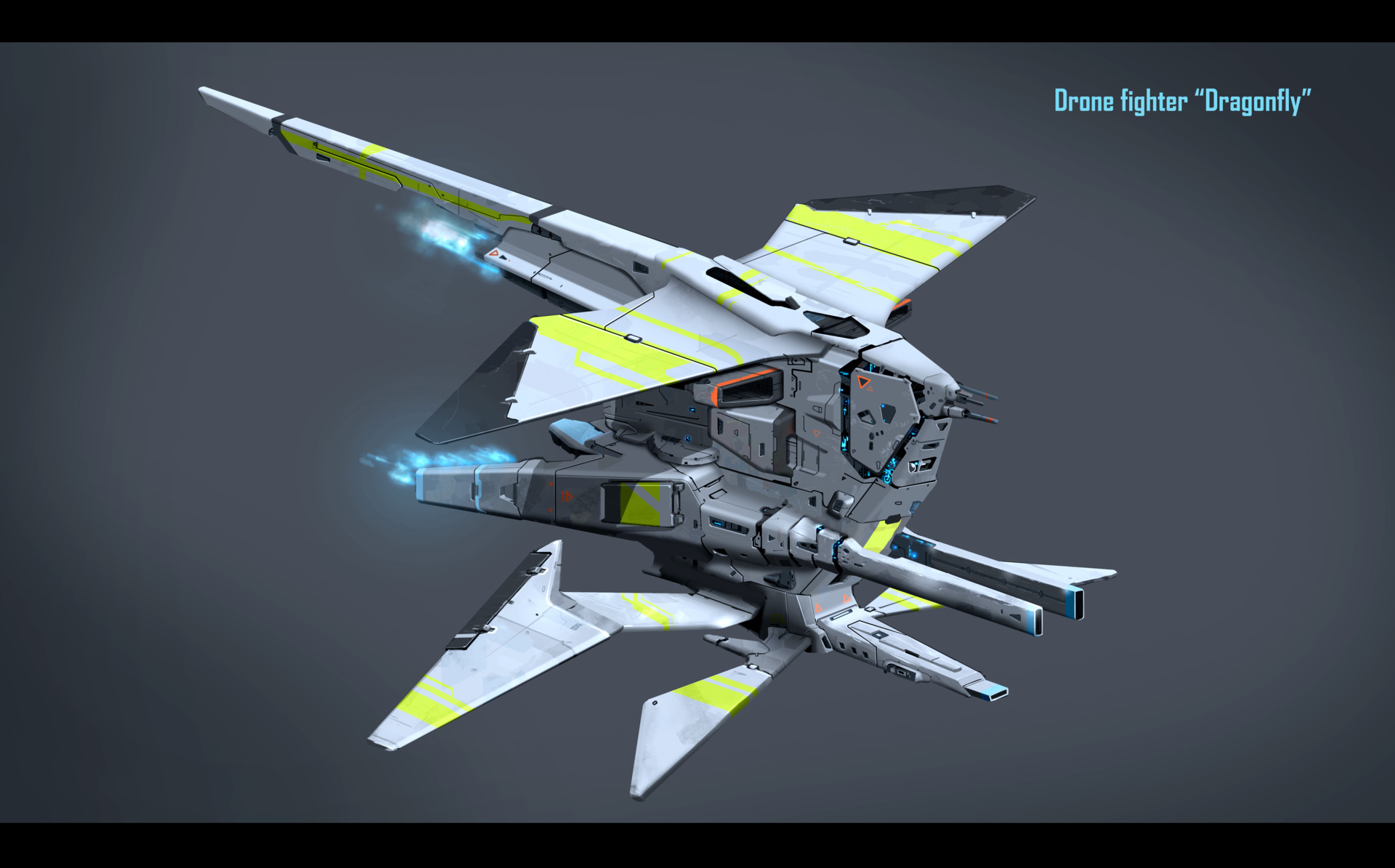 ArtStation - Drone fighter "Dragonfly"