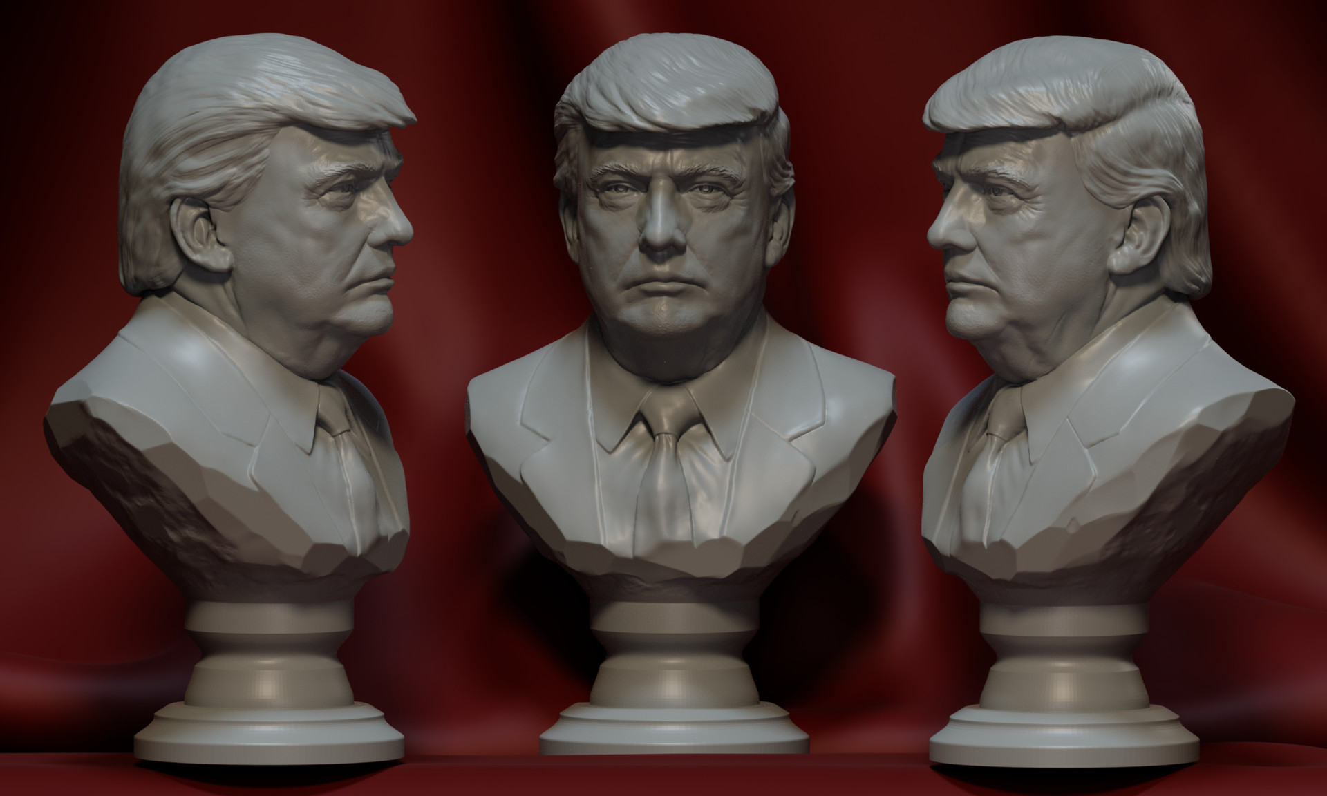 ArtStation - Donald Trump, bust ,render №2