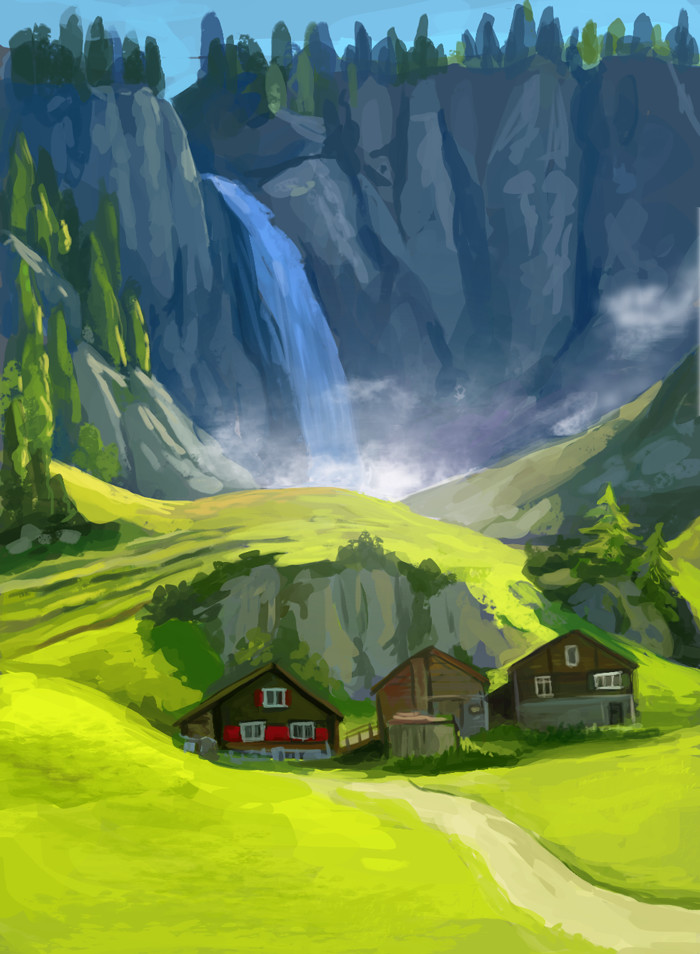 ArtStation - speedpaint landscape