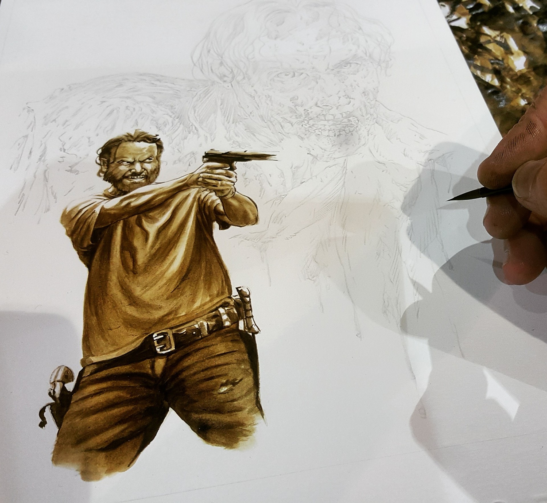 Juapi Coffee Artist - TWD Rick with coffee