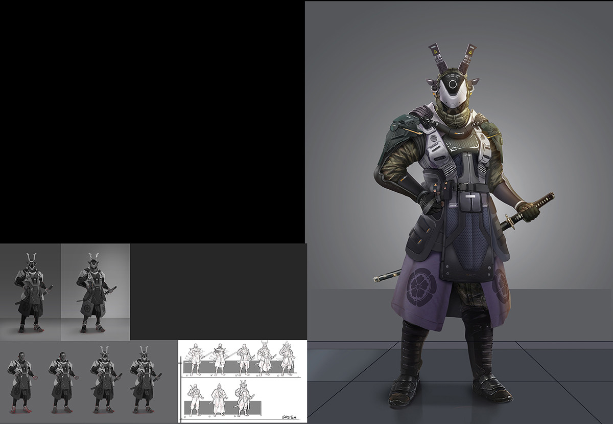 ArtStation - cyber samurai
