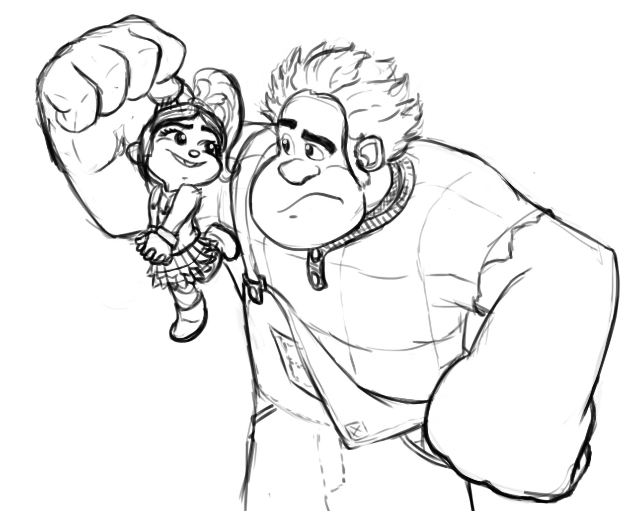 how to draw wreck it ralph