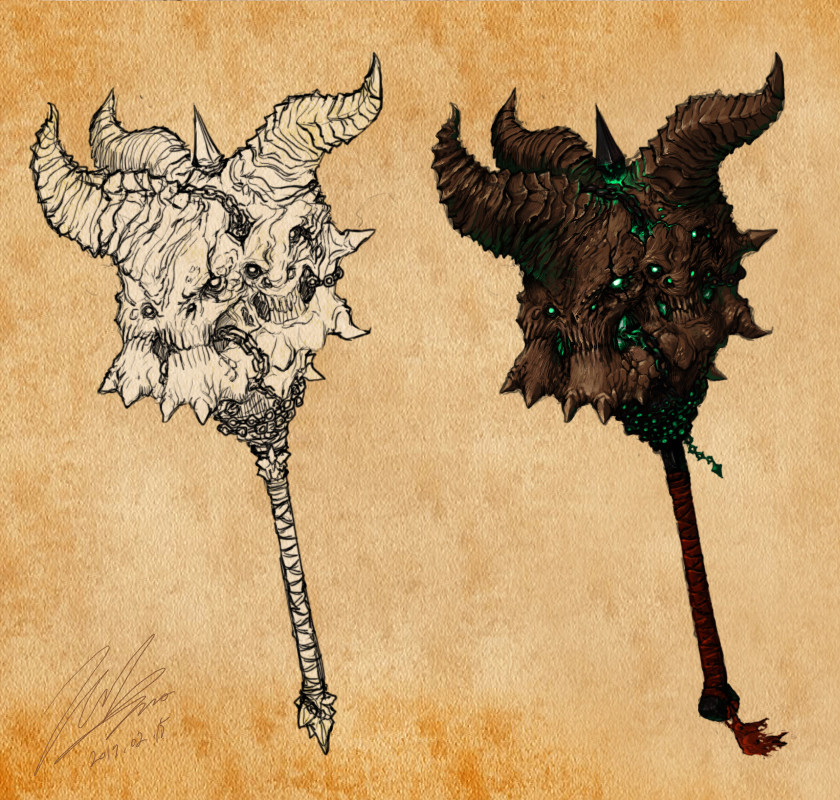 ArtStation - [DiabloⅢ] Fanart_Original Weapon Design