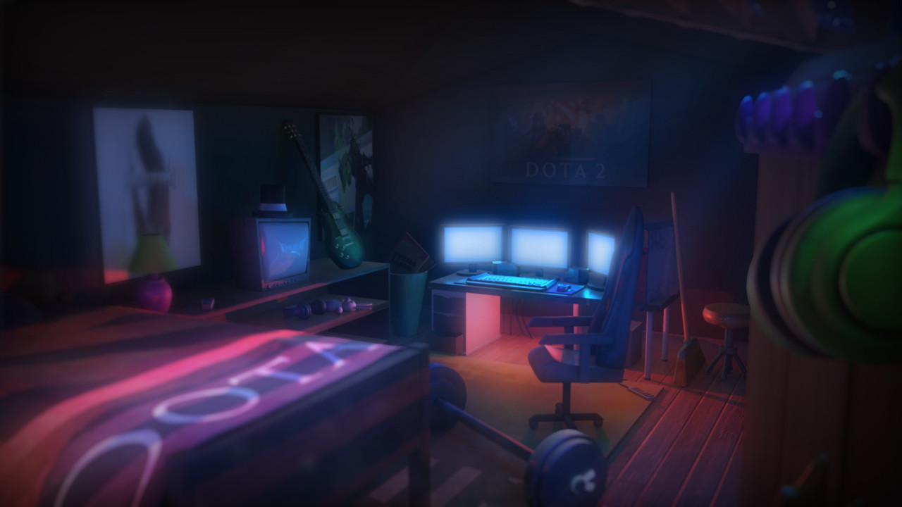 ArtStation - Gaming Room Attic