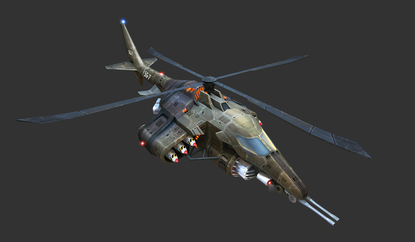 ArtStation - Attack helicopters from Ironman mobil game