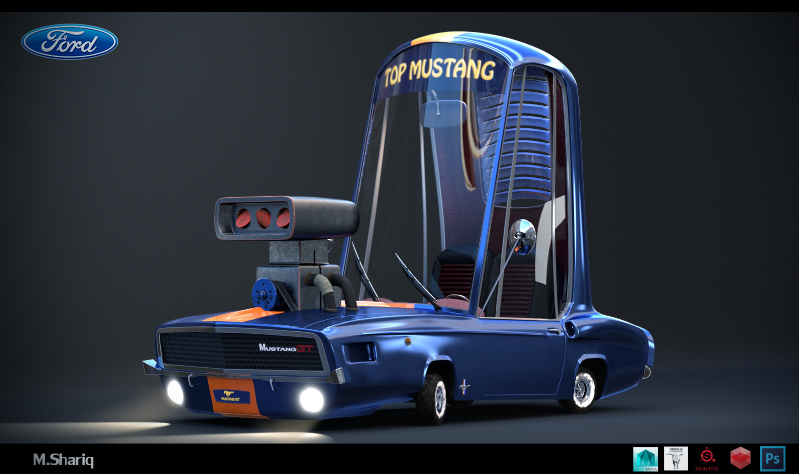 ArtStation - Stylized Mustang