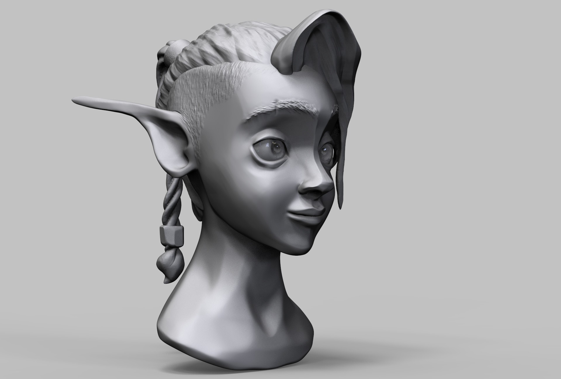 ArtStation - Female Elven Bust