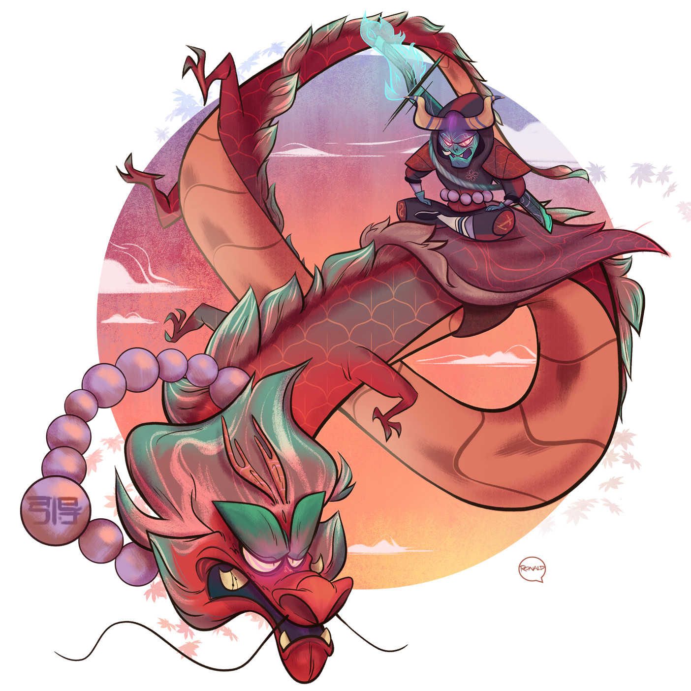 ArtStation - Dragon samurai GOD . for 4 Secret beastS, Collab