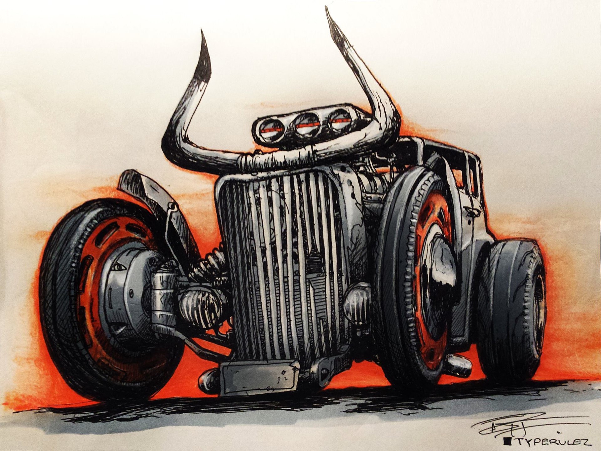 how to draw rat rods
