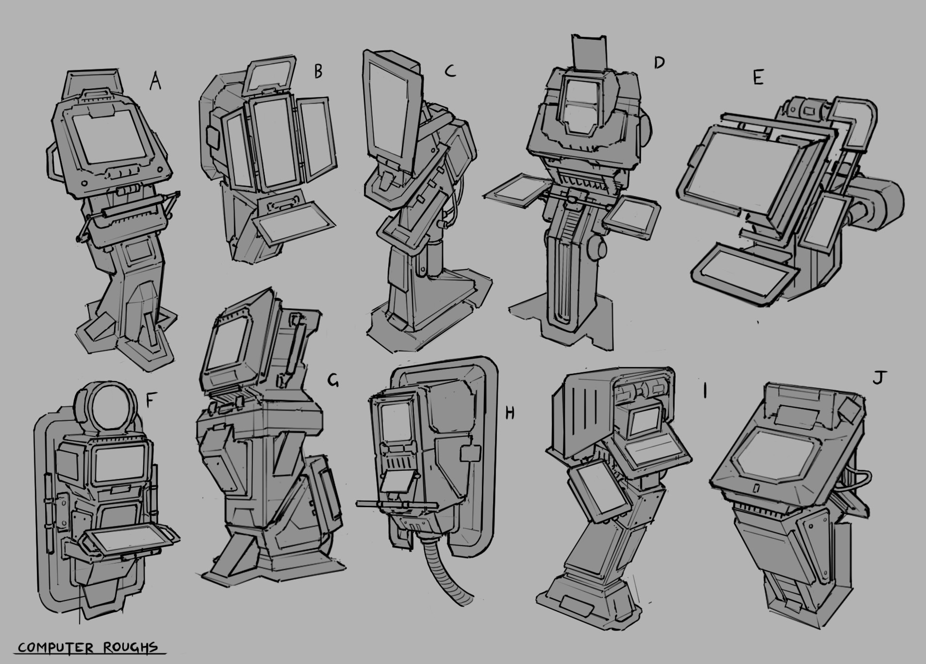 ArtStation - Sci-Fi Computers, Grenade Games