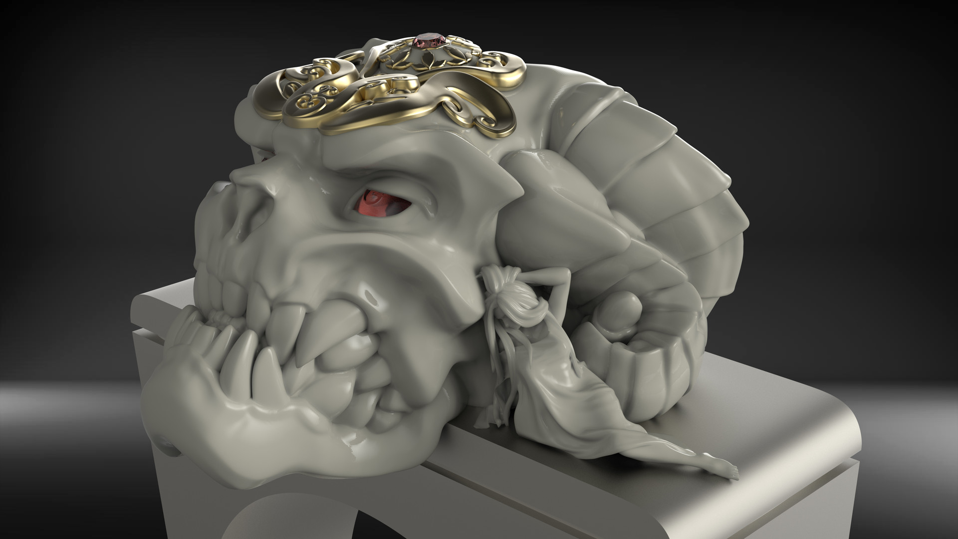 ArtStation - Skully Ring Design for Pierre Lang/Zbrush WorkShop