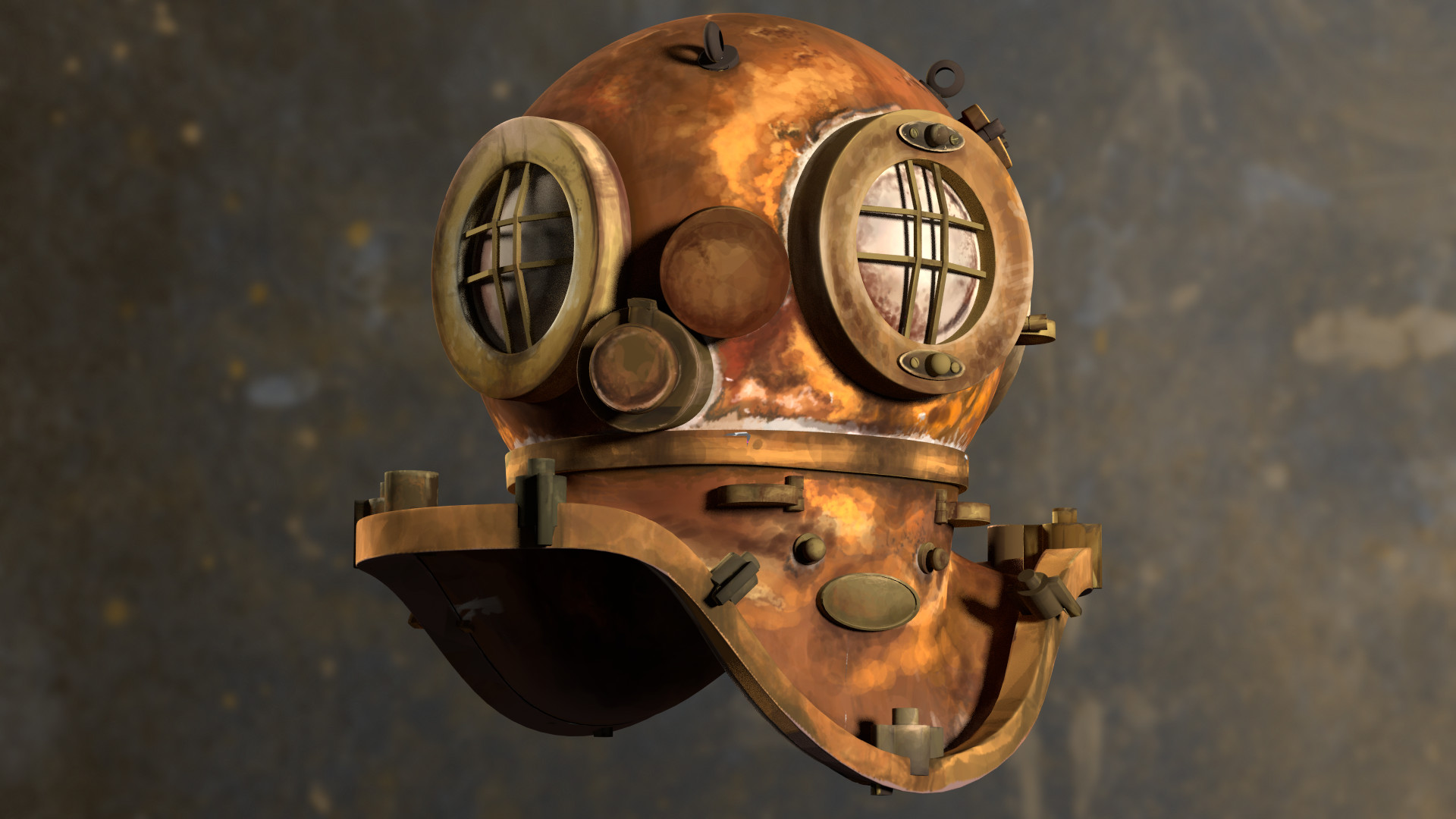 ArtStation - 3D Diving helmet