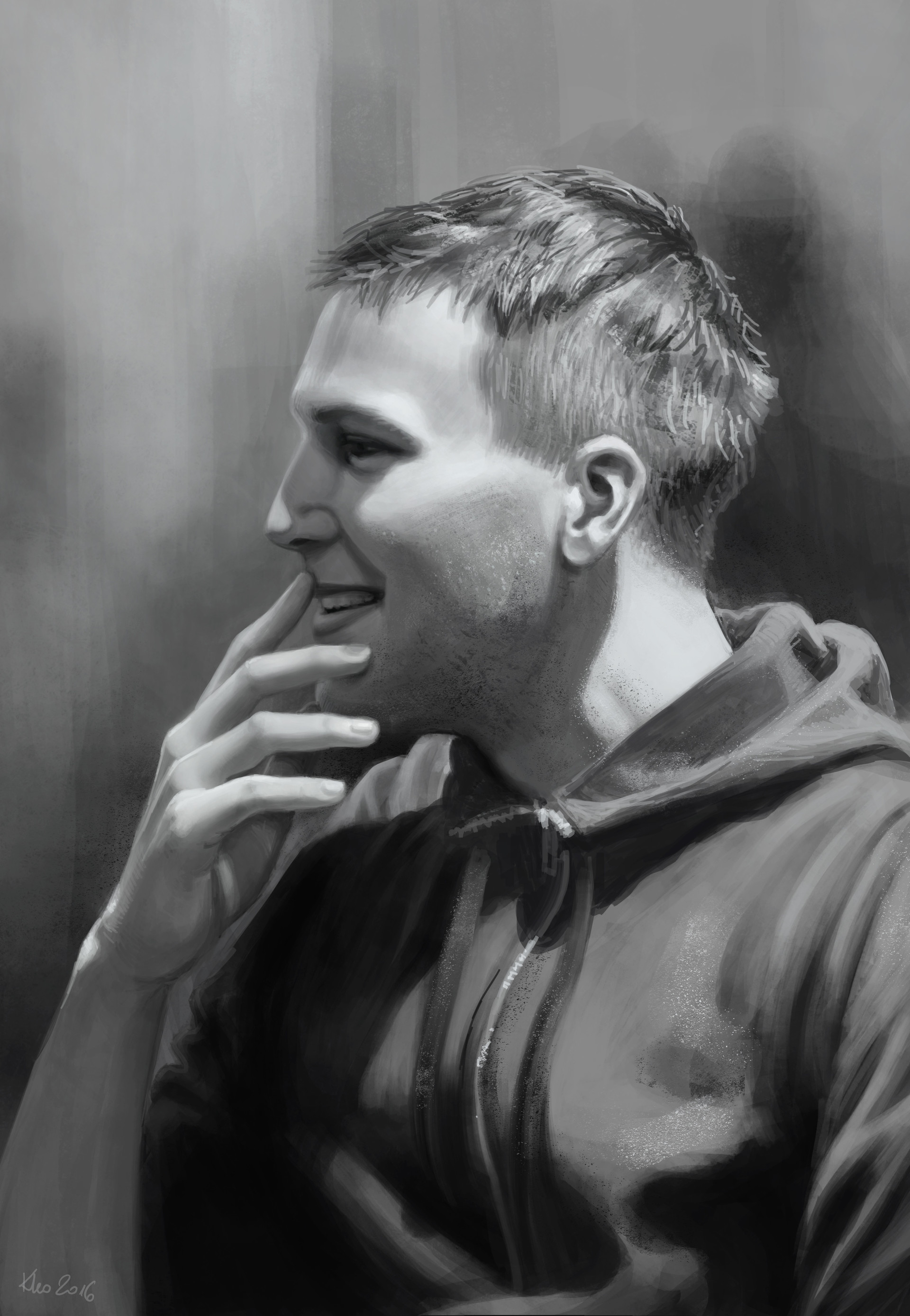 ArtStation - Portrait of a curious man