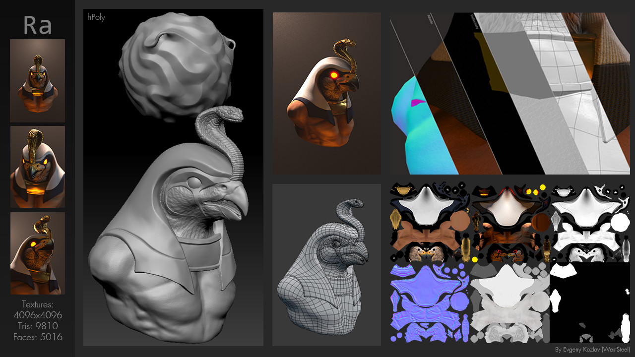 Evgeny Kozlov - Ra (Character 3D Concept Art)