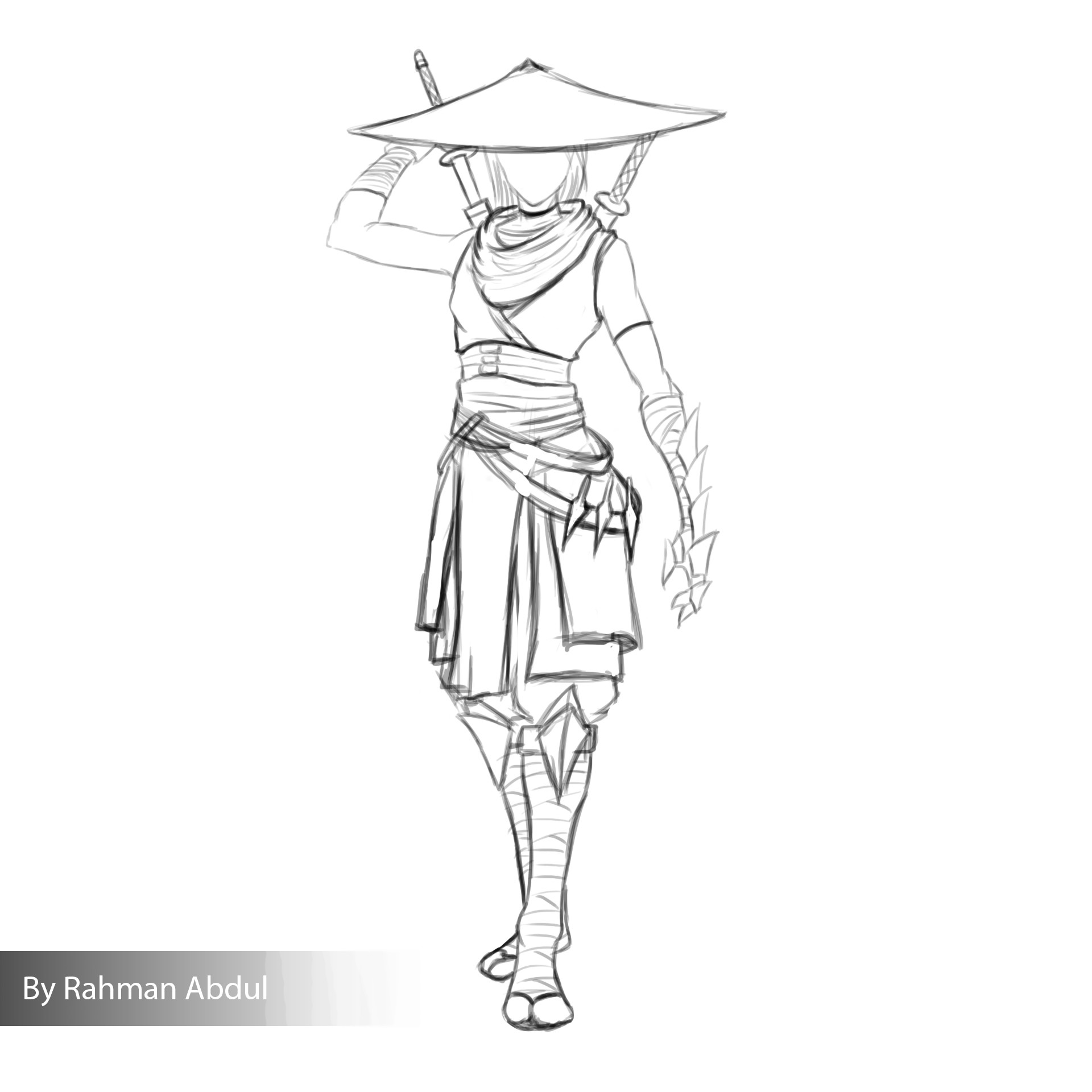 how to draw ninja girl