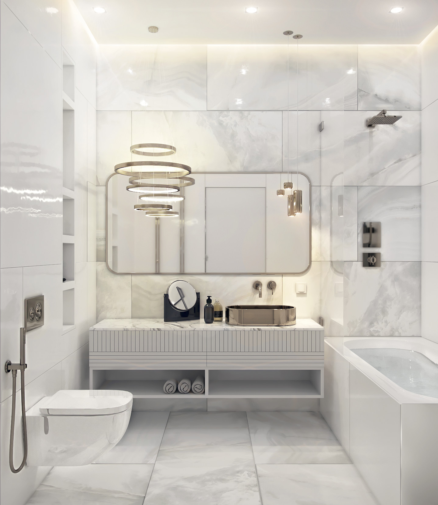 ArtStation - Two variants of the interior bathroom for Julia