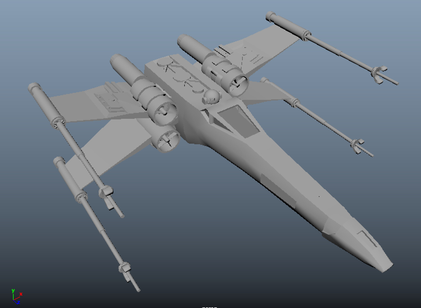 Don Yeo - 3D Modelling: X-Wing