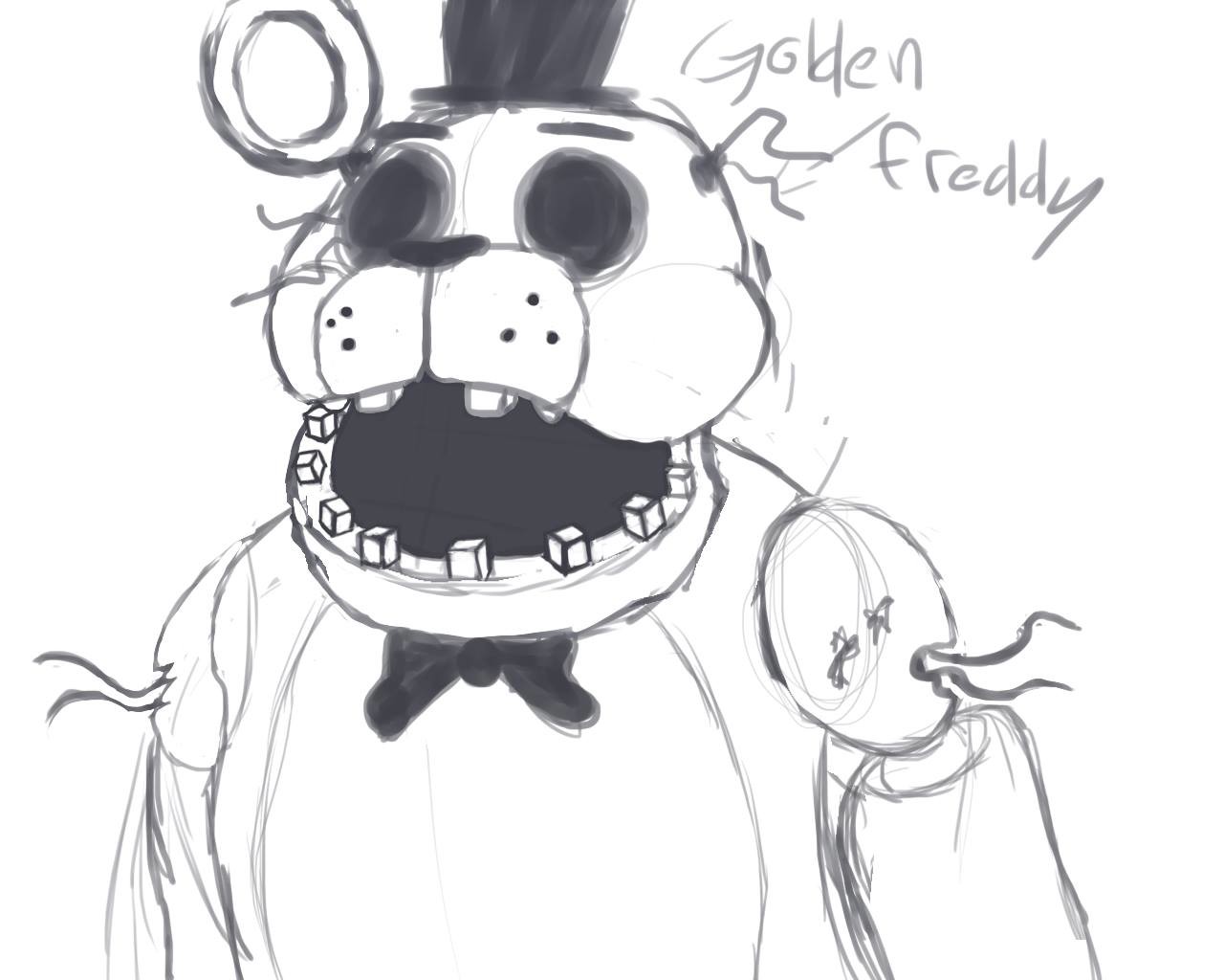 fnaf coloring pages golden freddy