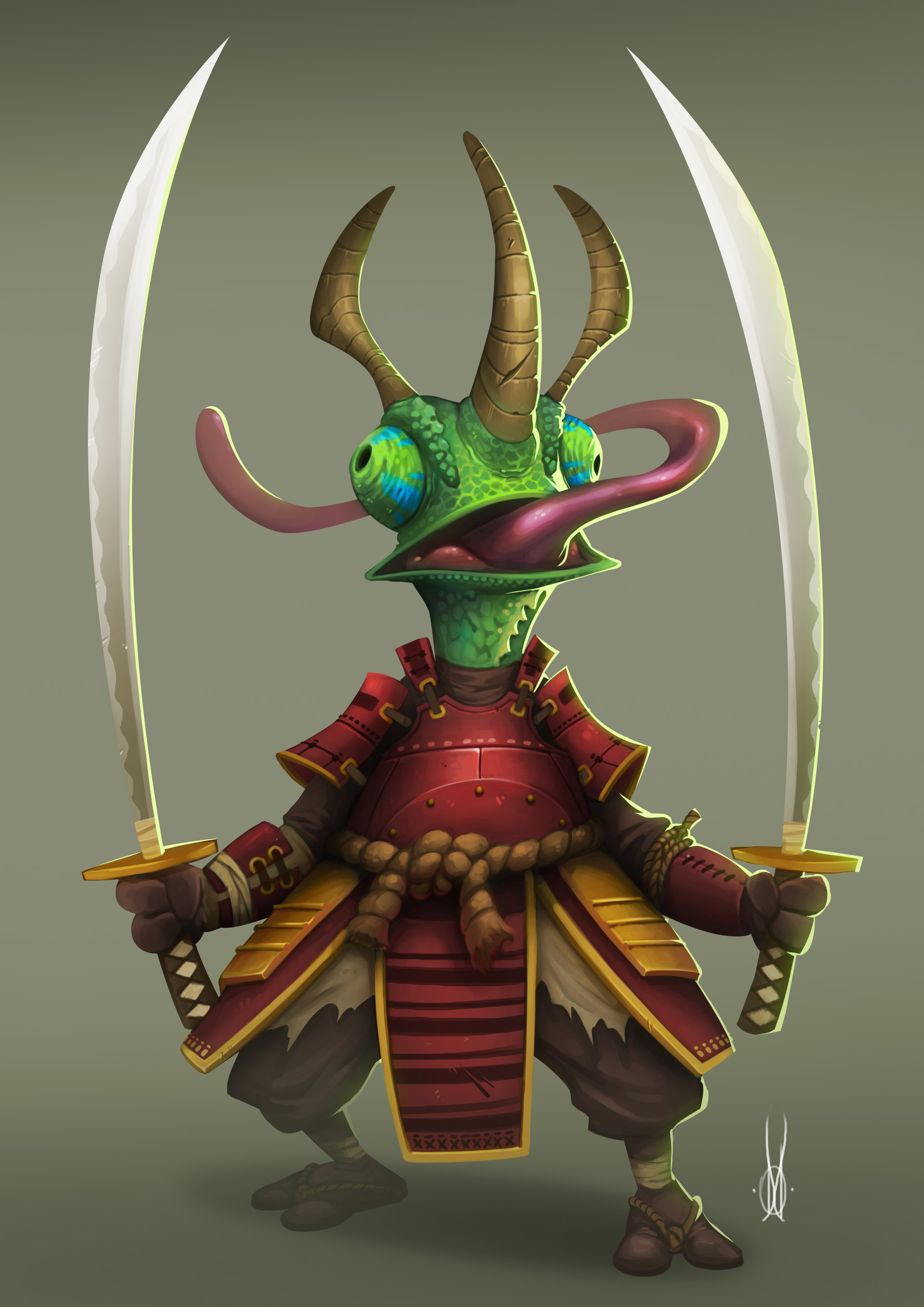 ArtStation - Chameleon Samurai