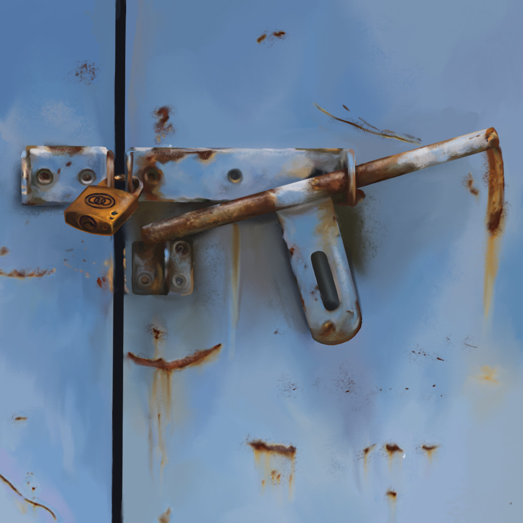 ArtStation - Rusty Lock Texture Painting