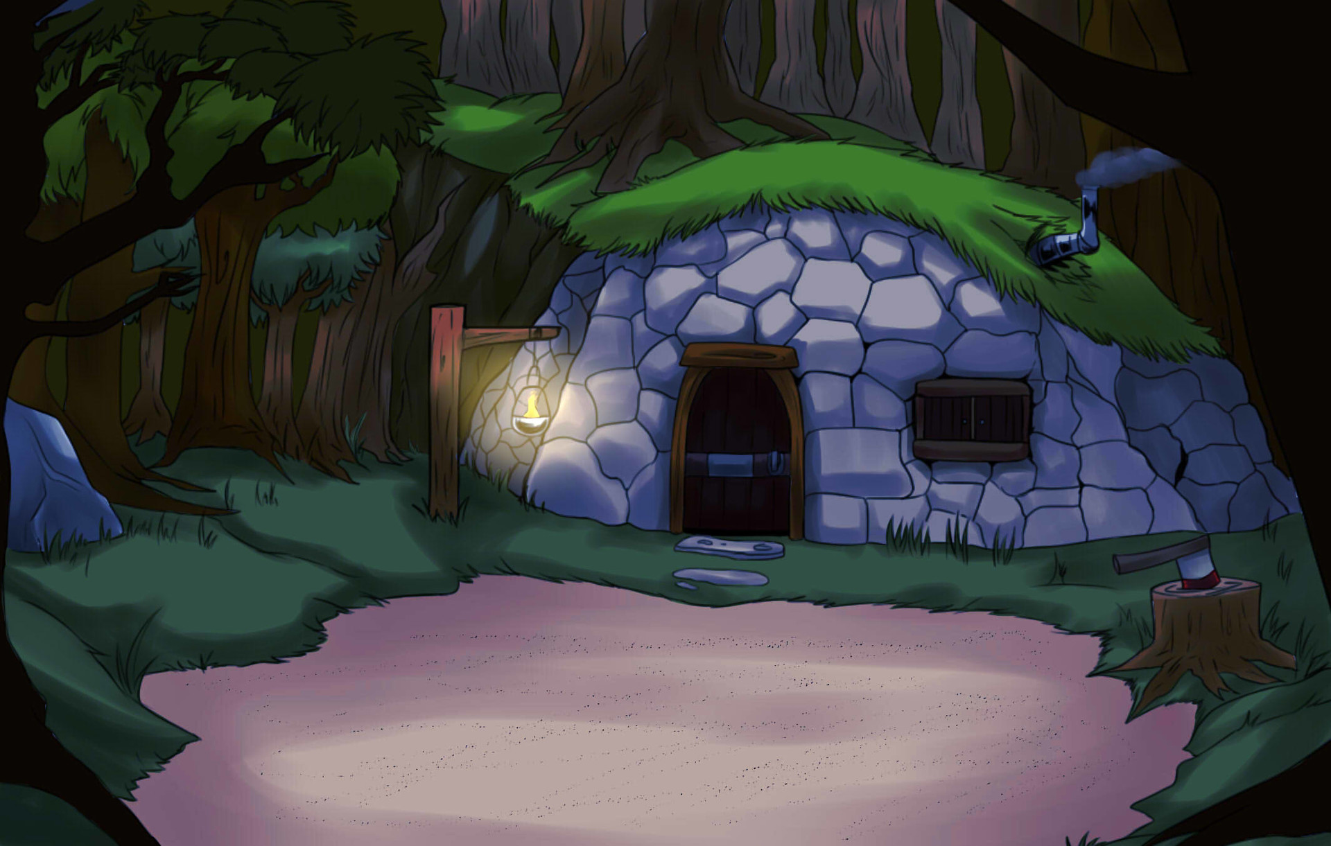 ArtStation - House of the main character night version