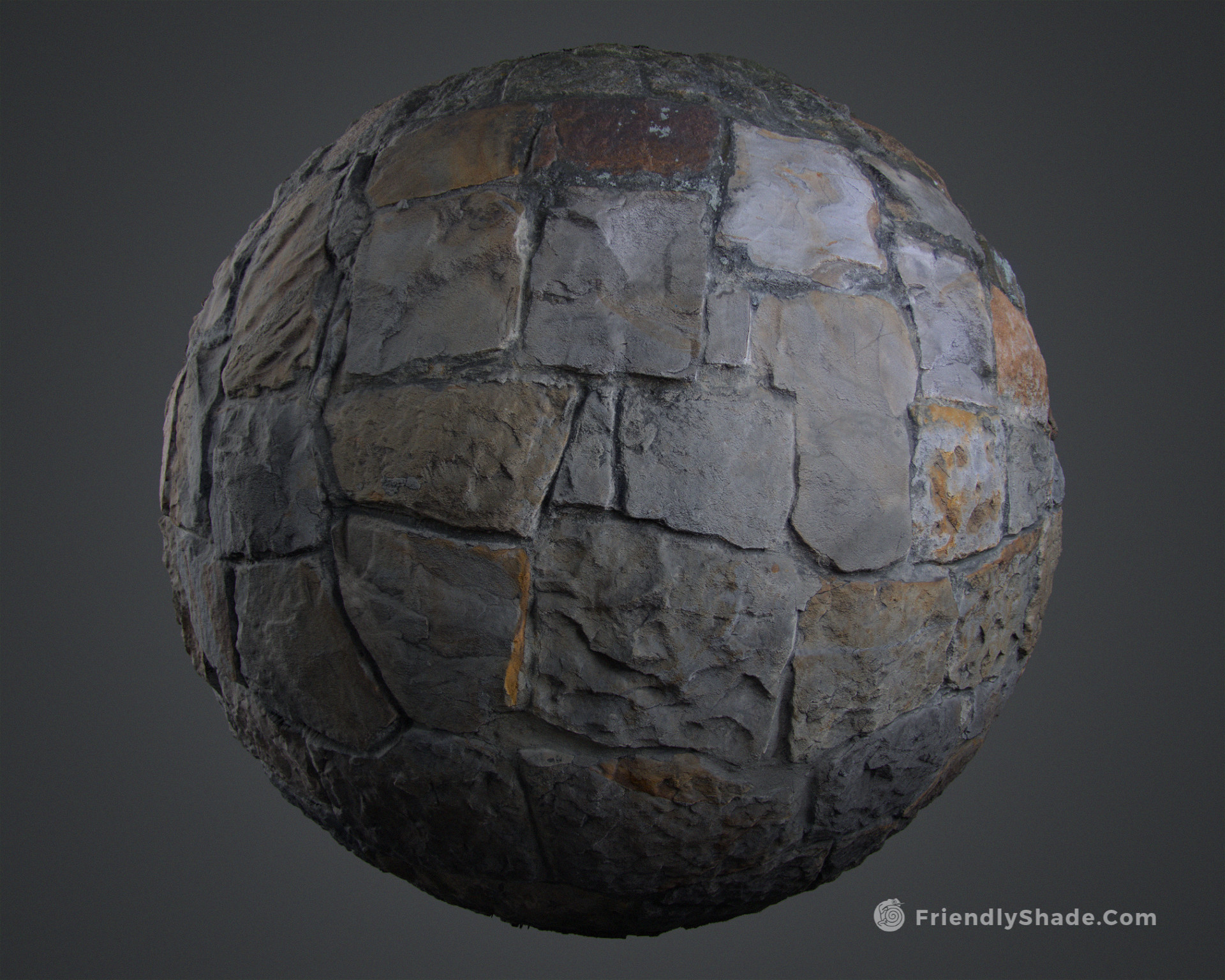ArtStation - Friendly Shade - Cobblestone Wall 01 Preview