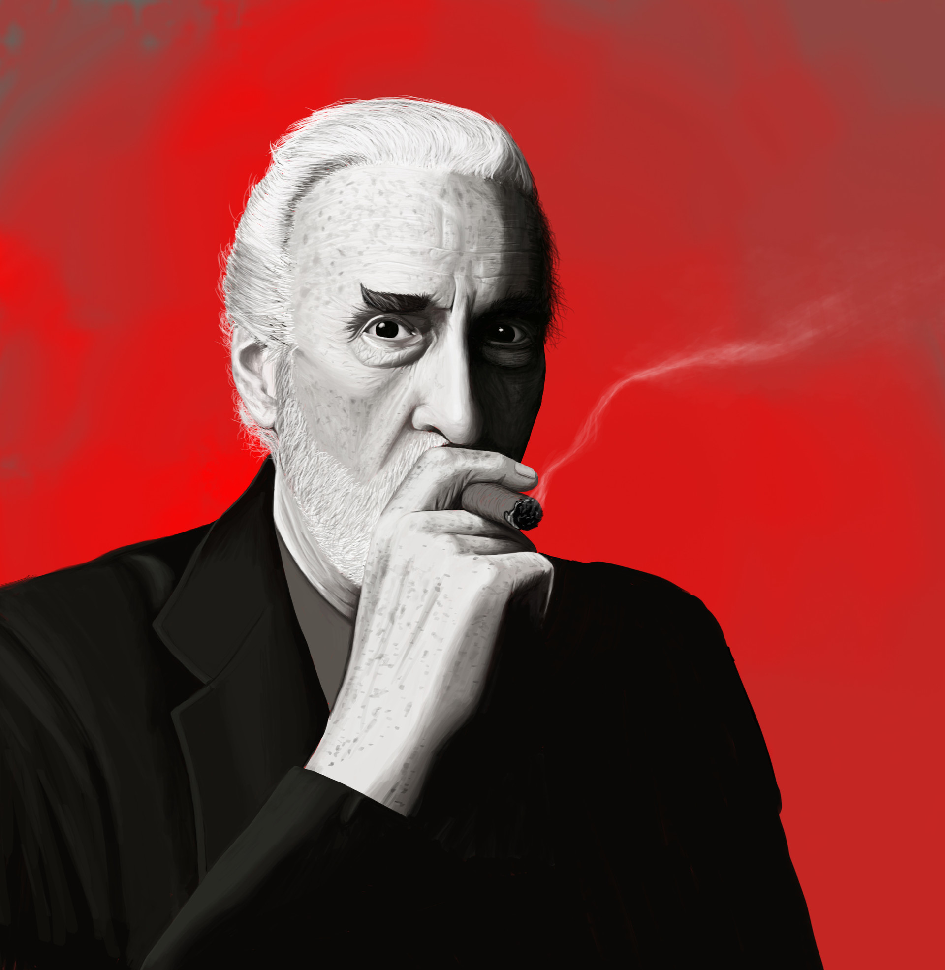 Chris Trevillion - Christopher Lee portrait