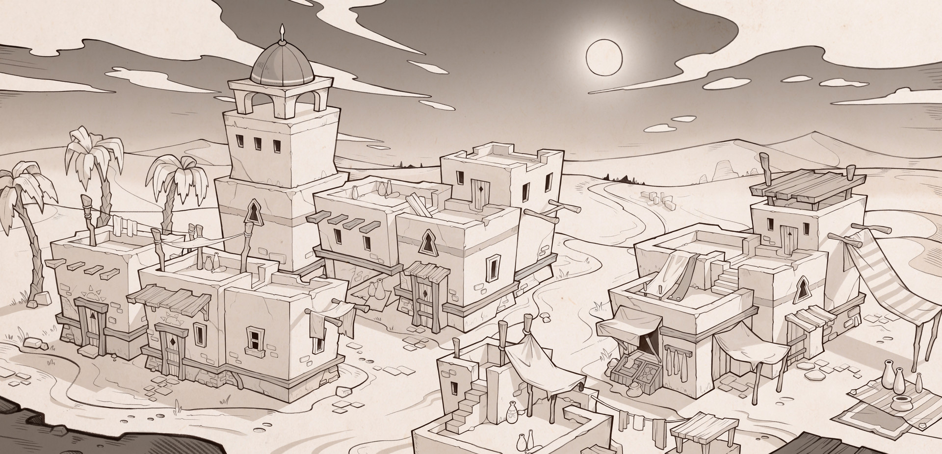 ArtStation - Desert town